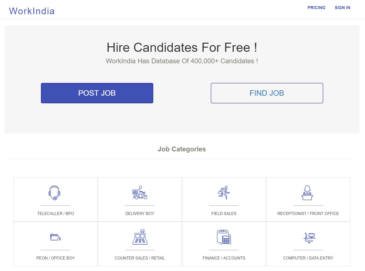 WorkIndia Pricing, Features, Reviews & Details | Techimply 2025